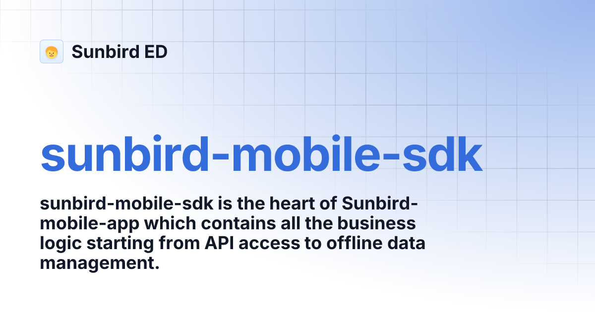 sunbird-mobile-sdk | release-6.0.0 | Sunbird ED