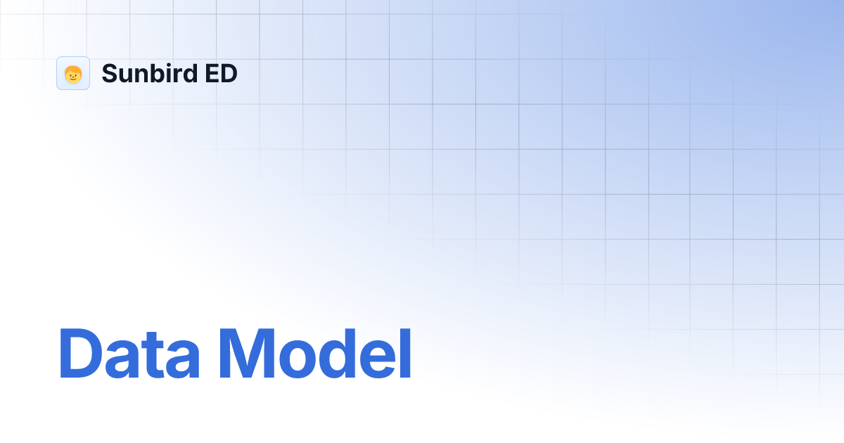 Data Model | Sunbird ED