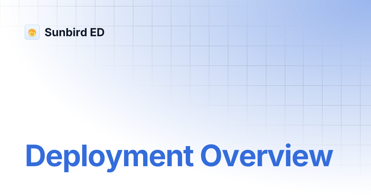 Deployment Overview | Sunbird ED