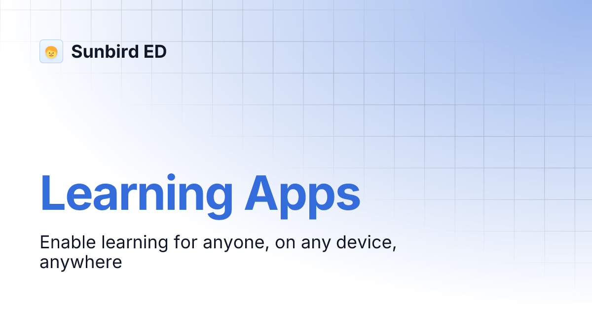 Learning Apps | Sunbird ED
